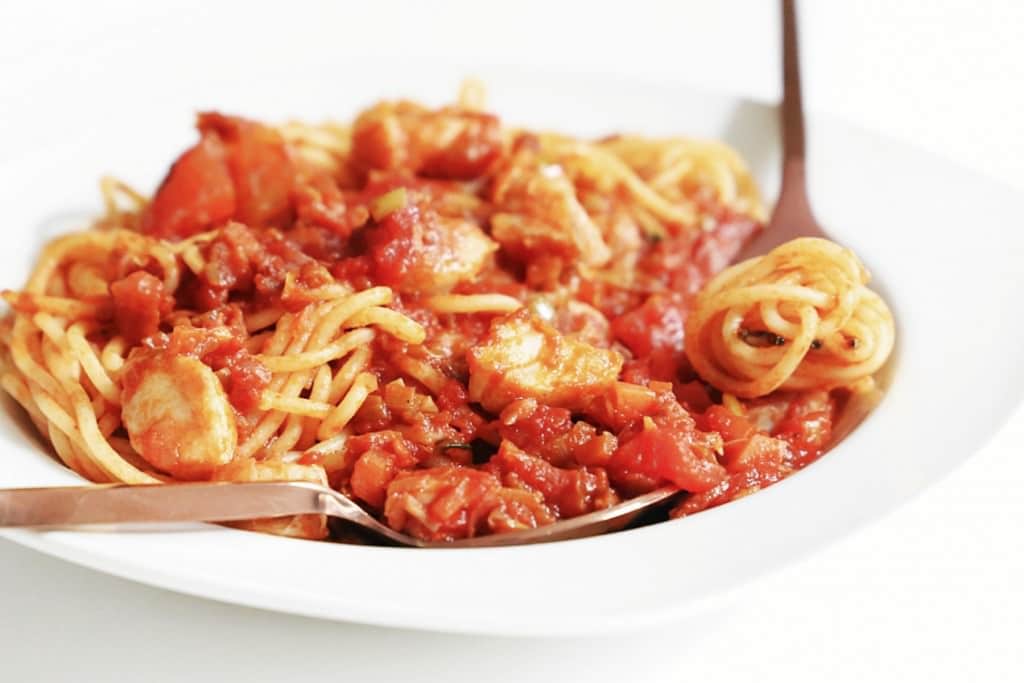 Rezept - Spaghetti Fisch-Bolognese mit Rotwein