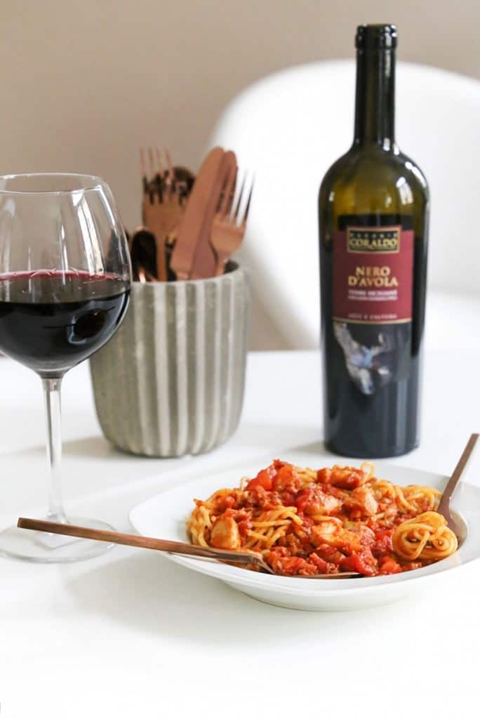 Rezept - Spaghetti Fisch-Bolognese mit Rotwein