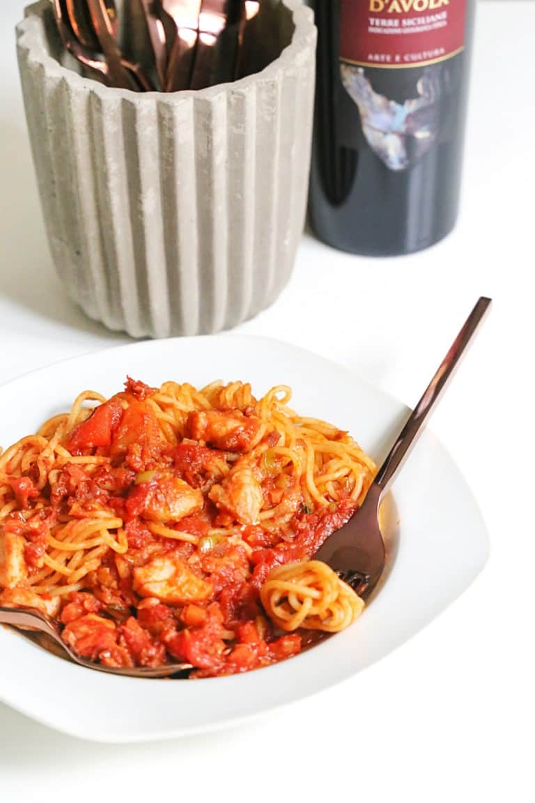 Rezept - Spaghetti Fisch-Bolognese mit Rotwein